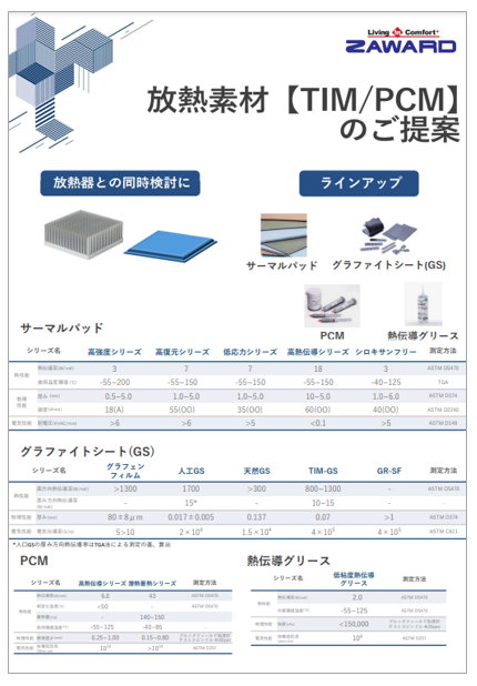 【資料】放熱素材(TIM/PCM)のご提案 ザワード | イプロスものづくり