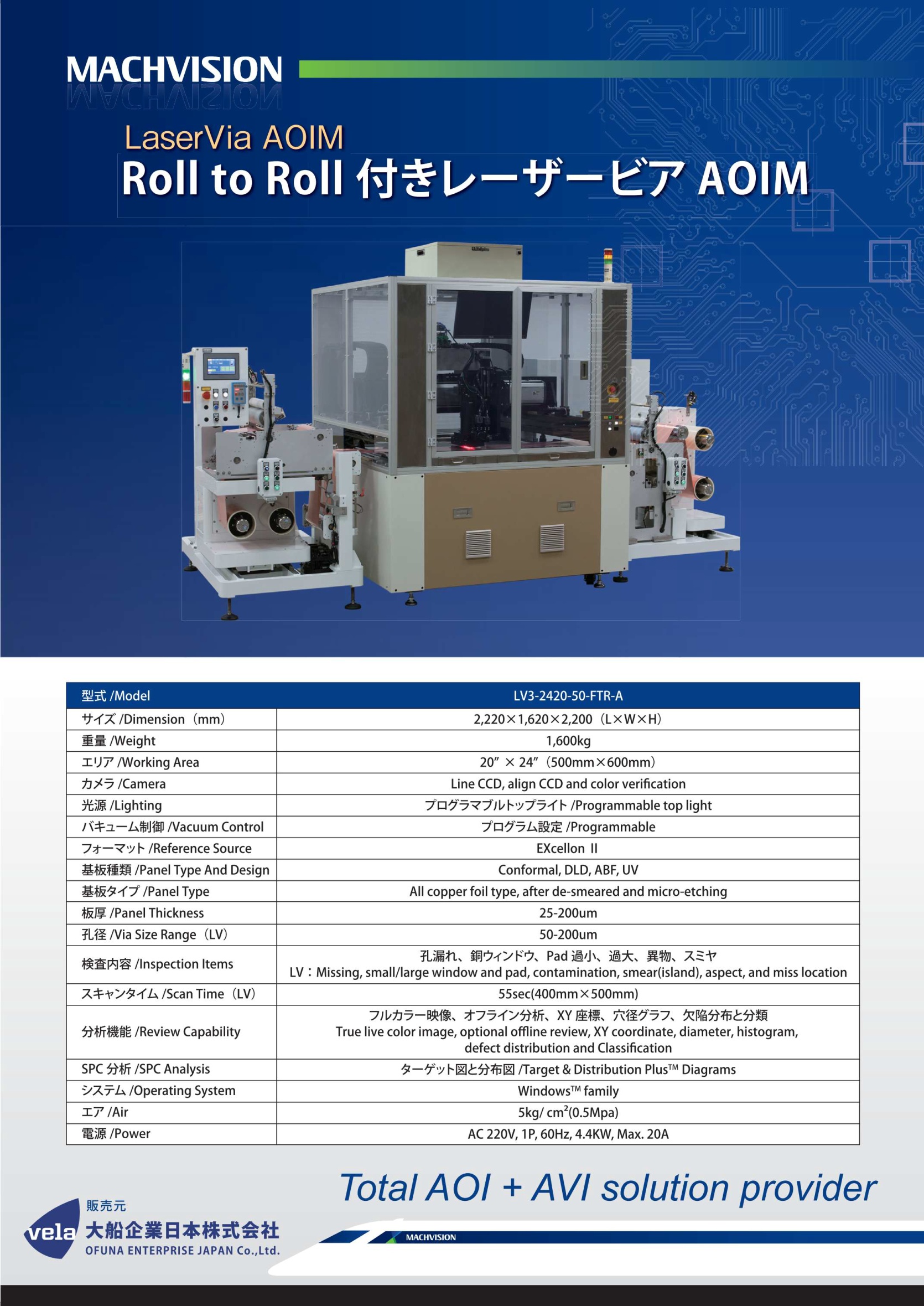 MACHVISION製RtoR LaserVia AOIM | 大船企業日本 - Powered by イプロスものづくり