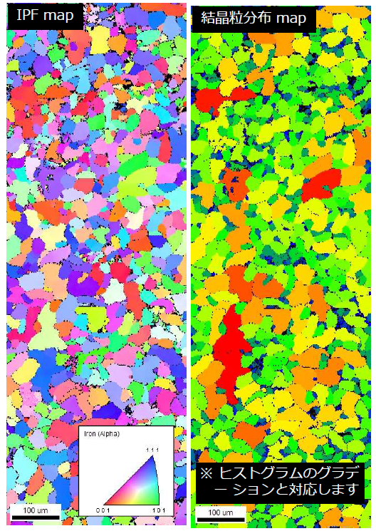 Example of analysis using EBSD: Steel plate | アイテス - Powered by IPROS GMS