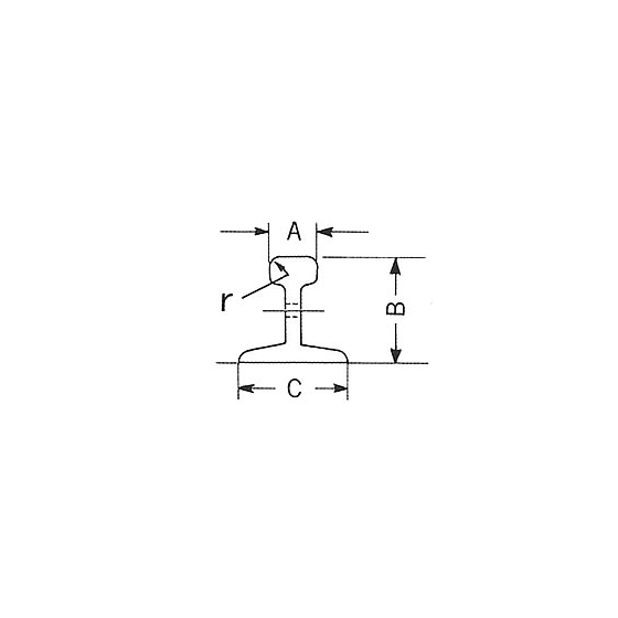 Rail JIS 6kg 5.5m/M4213RJ-6K-5.5M シロ産業 | IPROS GMS