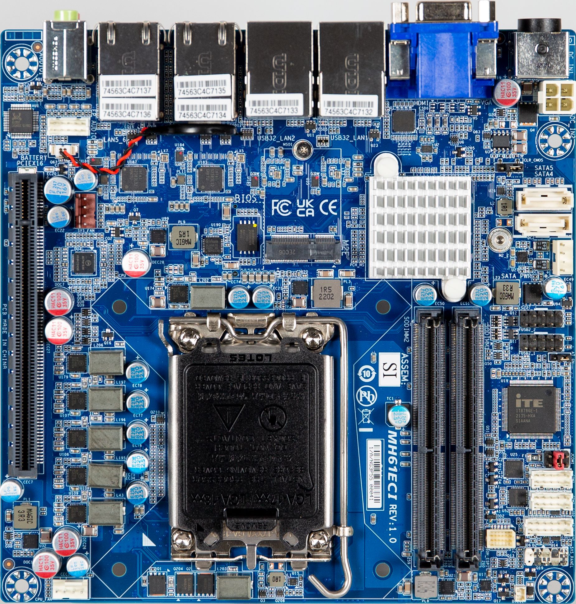 産業用Mini ITX規格マザーボード【mITX-H61EC】 | V-net AAEON - Powered by イプロス