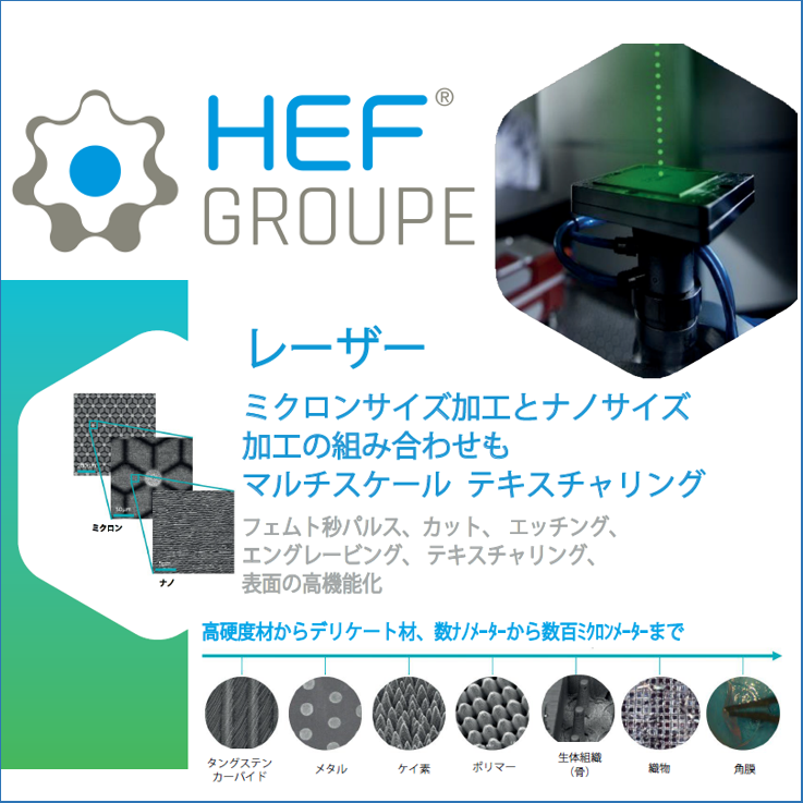 「フェムト秒レーザー技術」を表面処理に活用！ HEF DURFERRIT JAPAN | イプロスものづくり