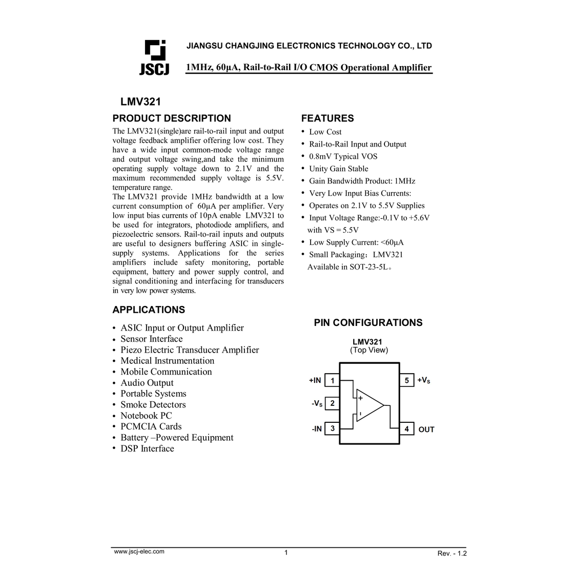 "LMV321" operational amplifier second source Axuas Co., Ltd. | IPROS GMS